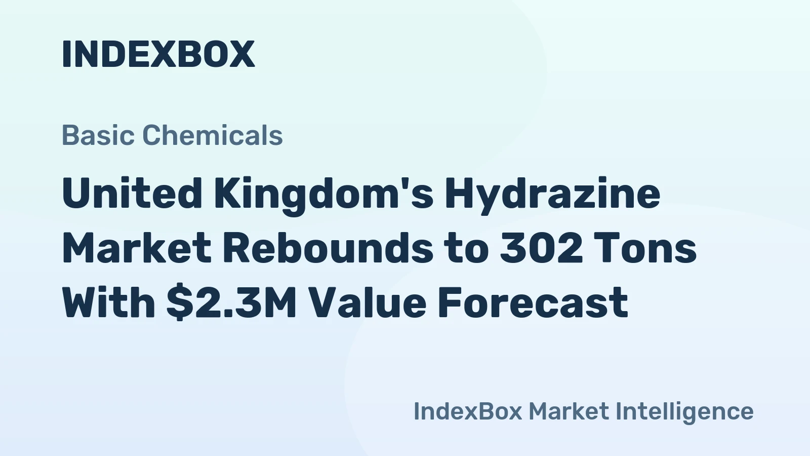 United Kingdom's Hydrazine Market Rebounds to 302 Tons With $2.3M Value Forecast