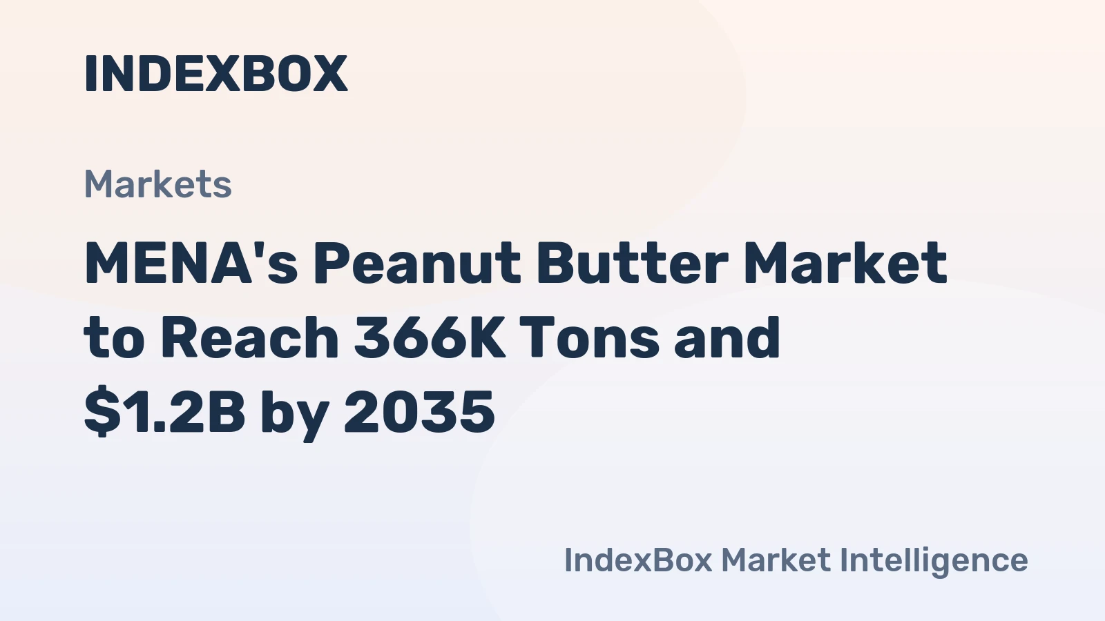 MENA's Peanut Butter Market to Reach 366K Tons and $1.2B by 2035
