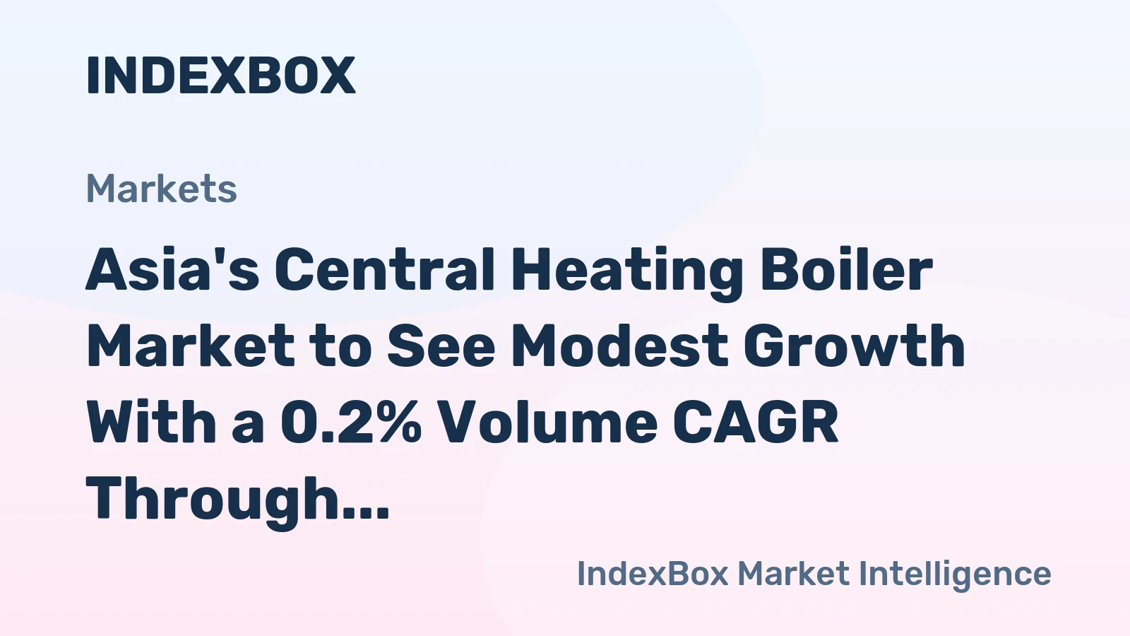 Asia's Central Heating Boiler Market to See Modest Growth With a 0.2% Volume CAGR Through 2035