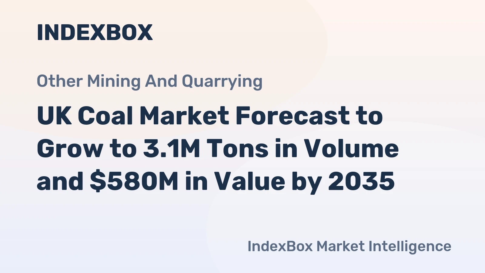 UK Coal Market Forecast to Grow to 3.1M Tons in Volume and $580M in Value by 2035