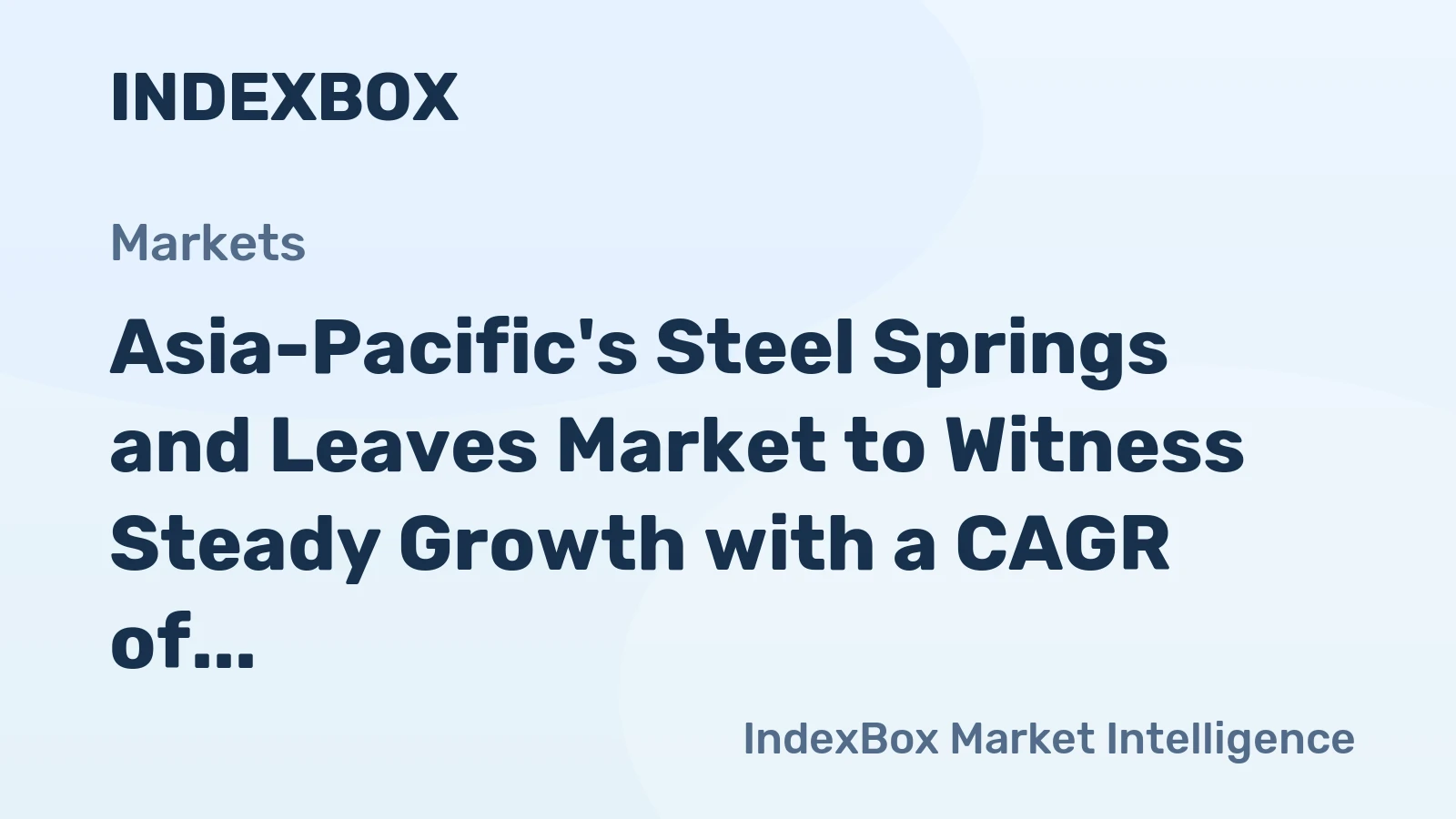 Asia-Pacific's Steel Springs and Leaves Market to Witness Steady Growth with a CAGR of +1.5% from 2024 to 2035