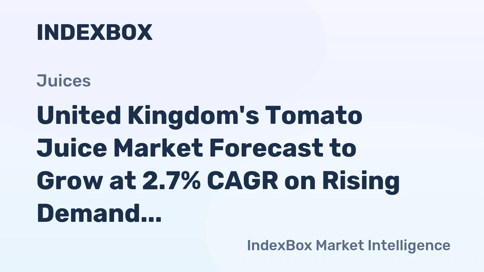 United Kingdom's Tomato Juice Market Forecast to Grow at 2.7% CAGR on Rising Demand