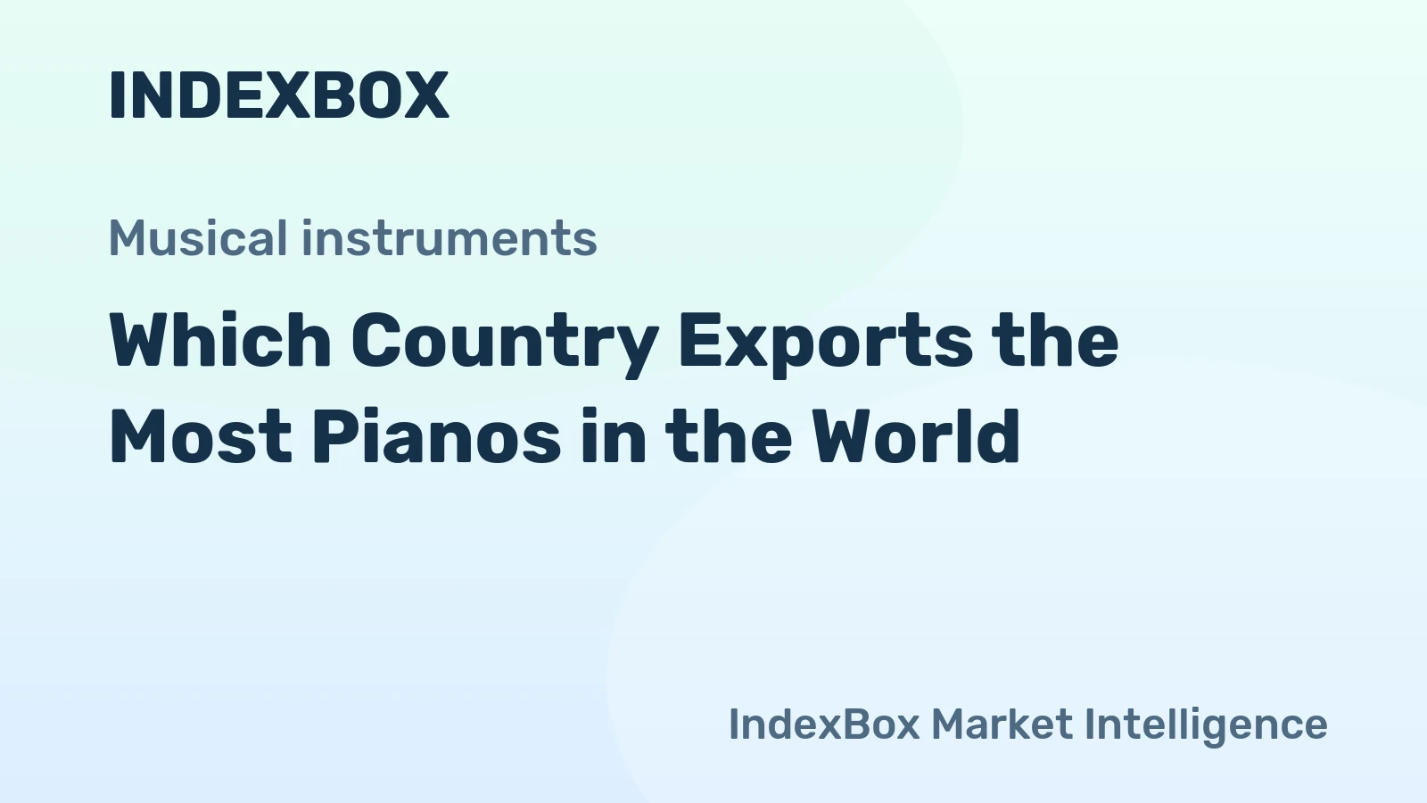 Which Country Exports the Most Pianos in the World?