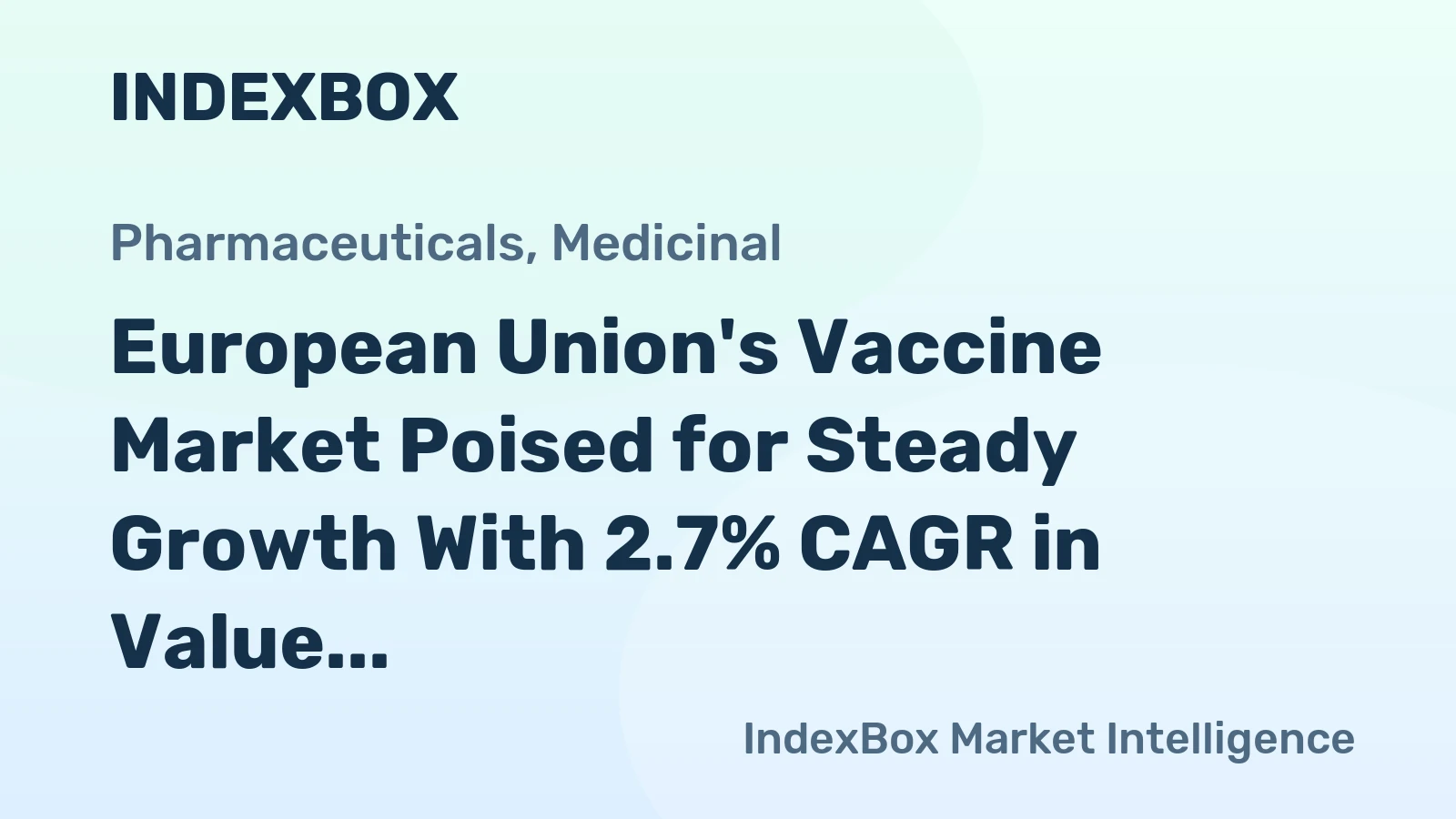 European Union's Vaccine Market Poised for Steady Growth With 2.7% CAGR in Value Through 2035