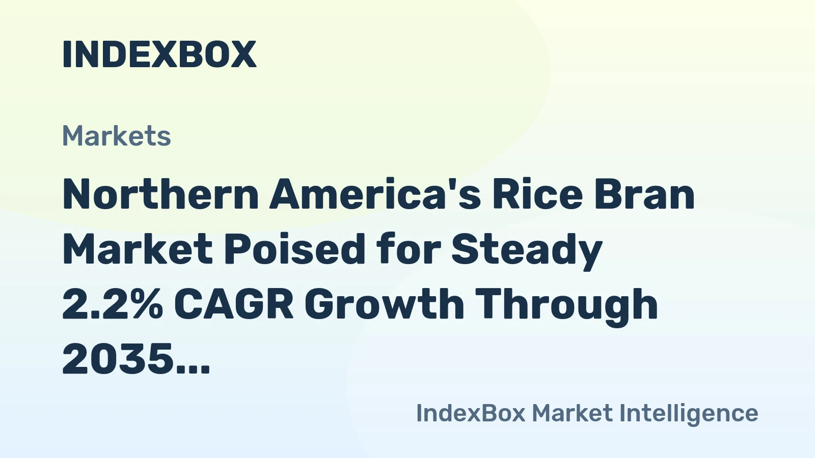 Northern America's Rice Bran Market Poised for Steady 2.2% CAGR Growth Through 2035