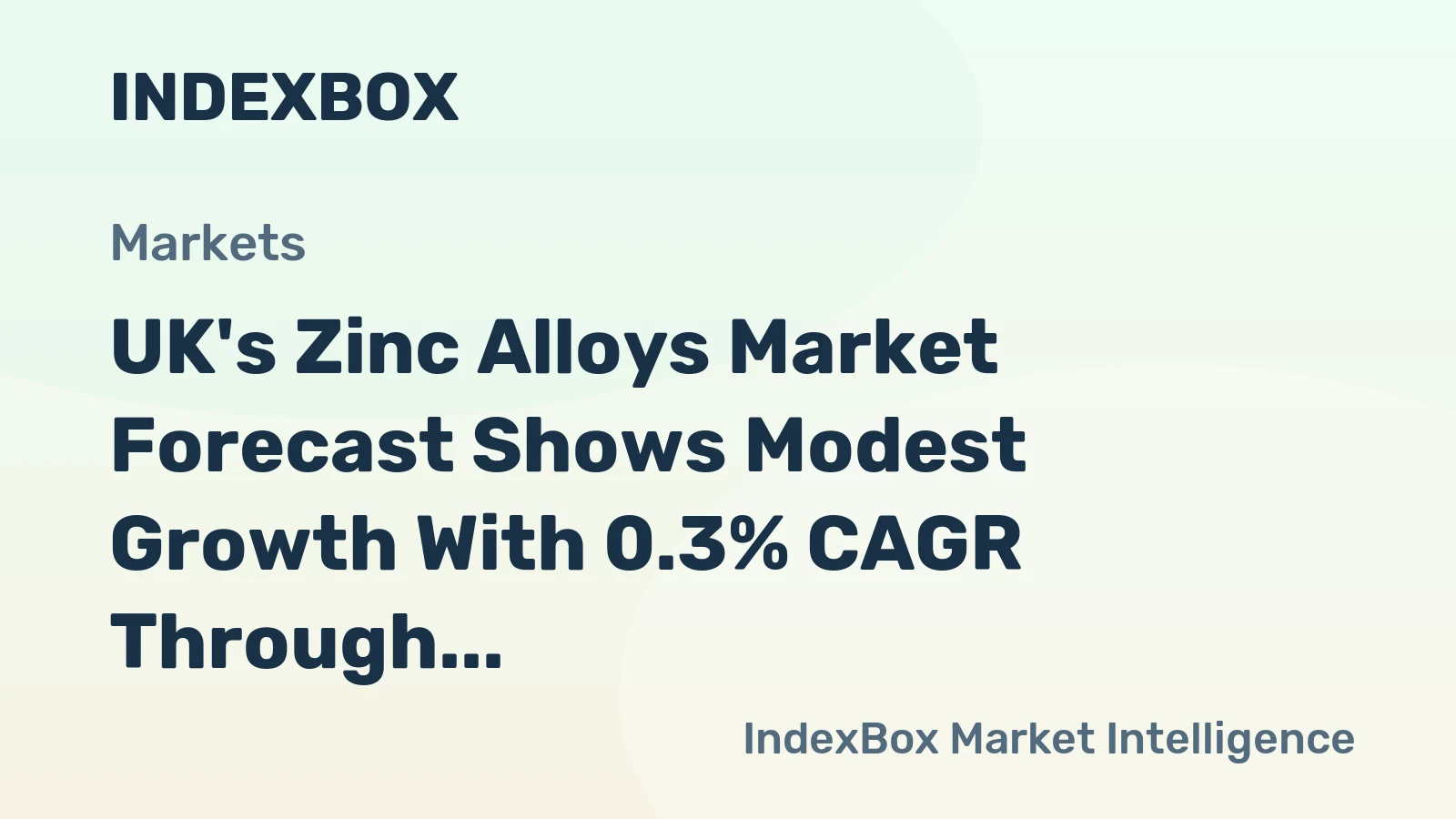 UK's Zinc Alloys Market Forecast Shows Modest Growth With 0.3% CAGR Through 2035