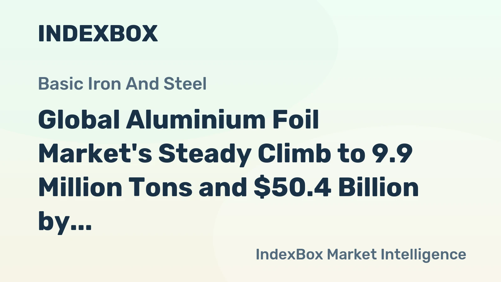 Global Aluminium Foil Market's Steady Climb to 9.9 Million Tons and $50.4 Billion by 2035