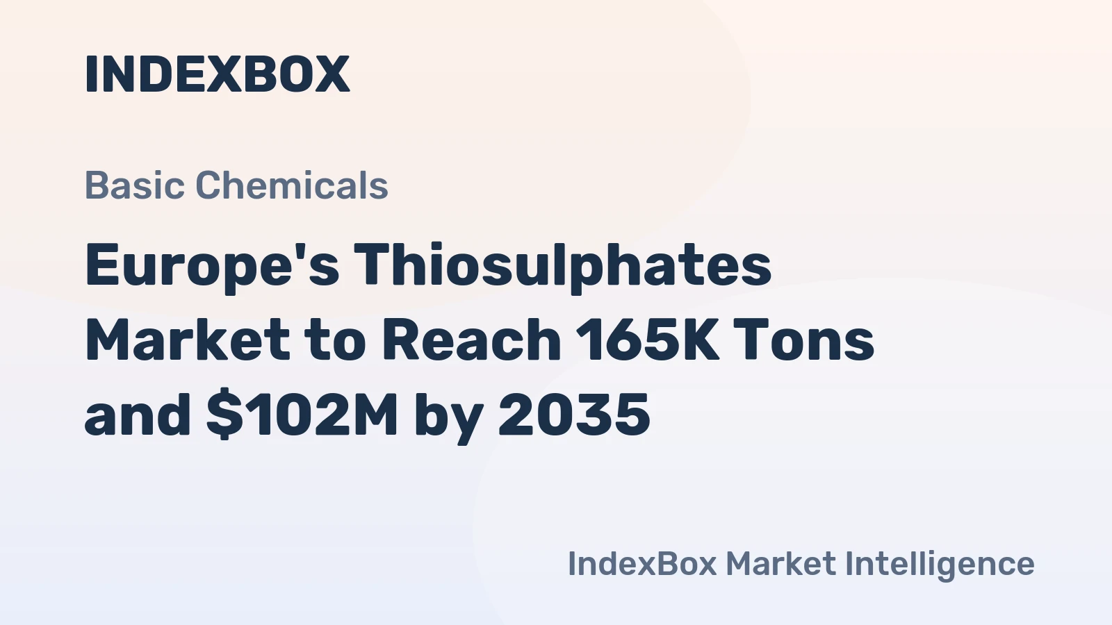 Europe's Thiosulphates Market to Reach 165K Tons and $102M by 2035