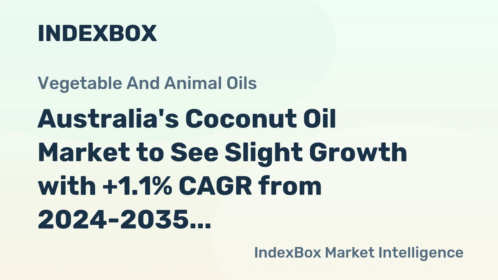Australia's Coconut Oil Market to See Slight Growth with +1.1% CAGR from 2024-2035