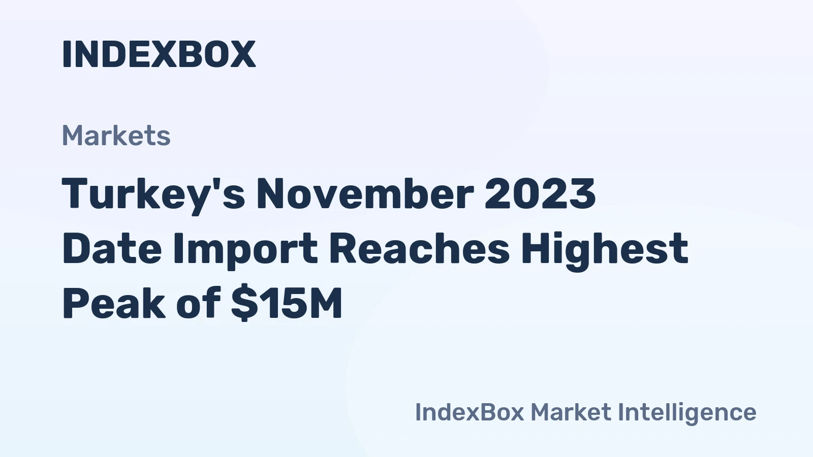 Turkey's November 2023 Date Import Reaches Highest Peak of $15M