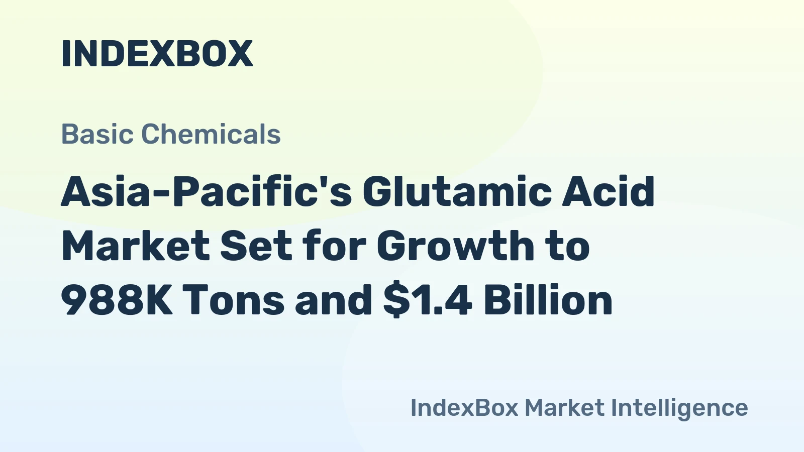 Asia-Pacific's Glutamic Acid Market Set for Growth to 988K Tons and $1.4 Billion