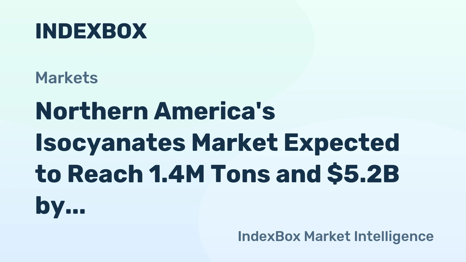 Northern America's Isocyanates Market Expected to Reach 1.4M Tons and $5.2B by 2035, Driven by Increasing Demand