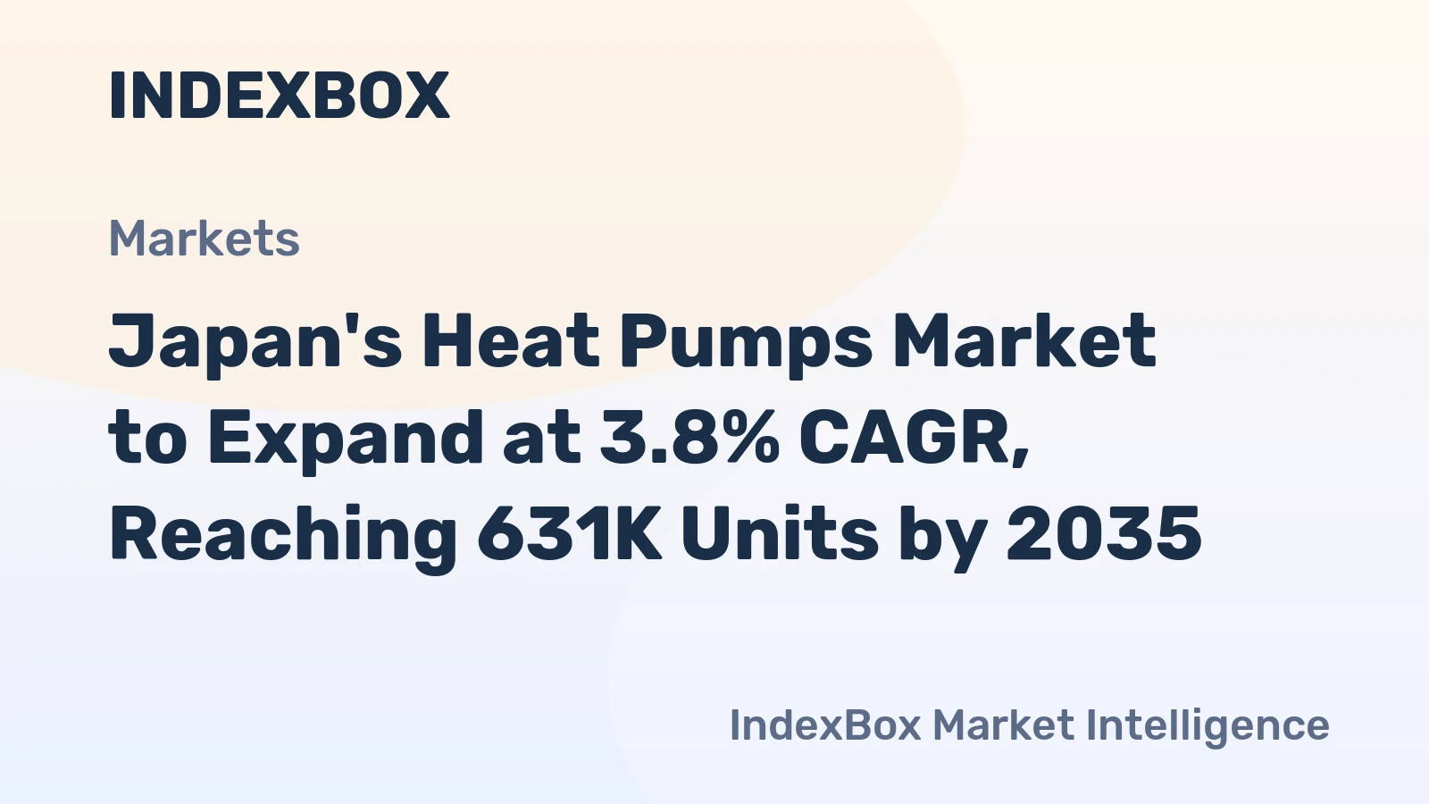 Japan's Heat Pumps Market to Expand at 3.8% CAGR, Reaching 631K Units by 2035