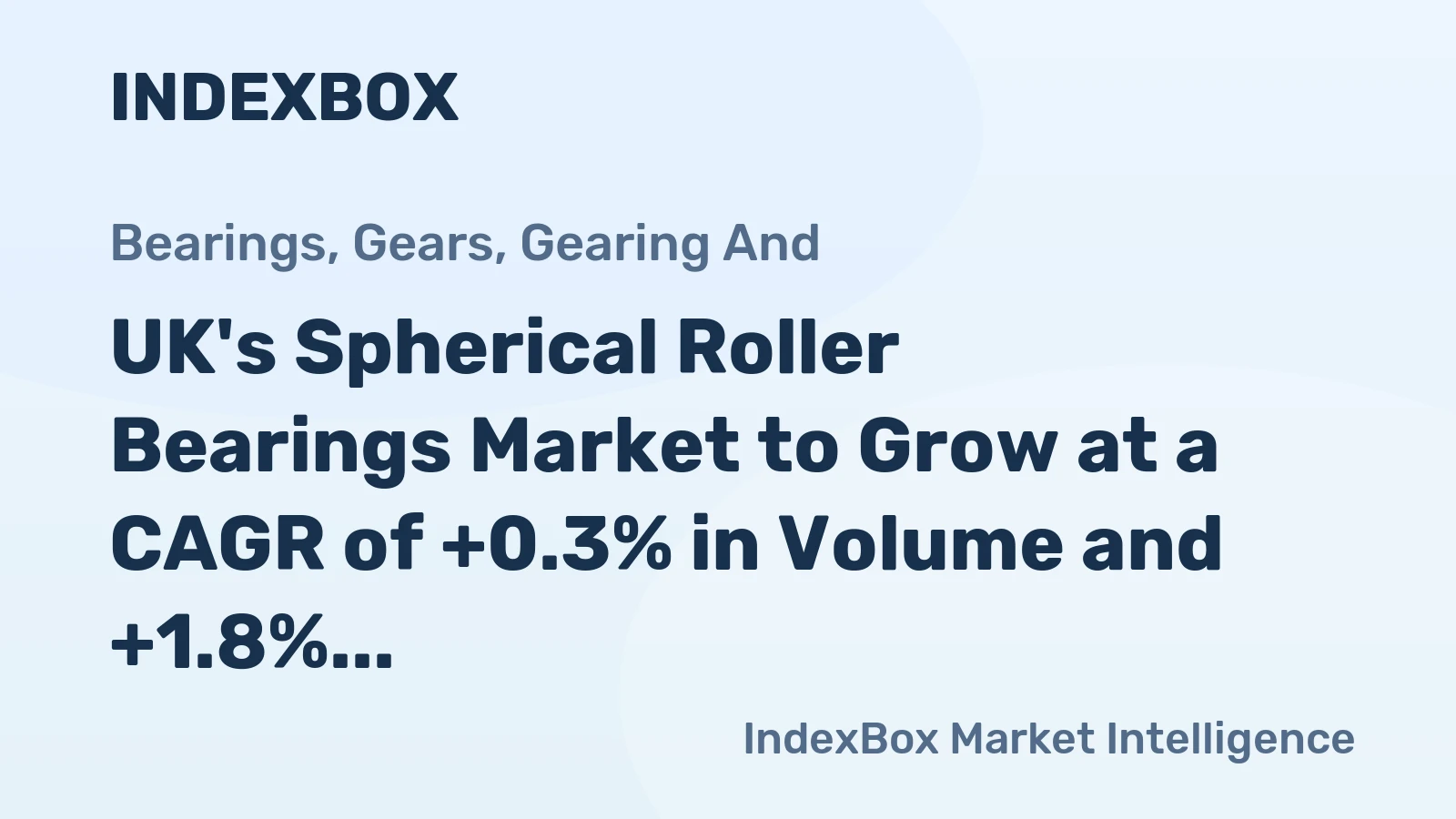 UK's Spherical Roller Bearings Market to Grow at a CAGR of +0.3% in Volume and +1.8% in Value from 2024 to 2035