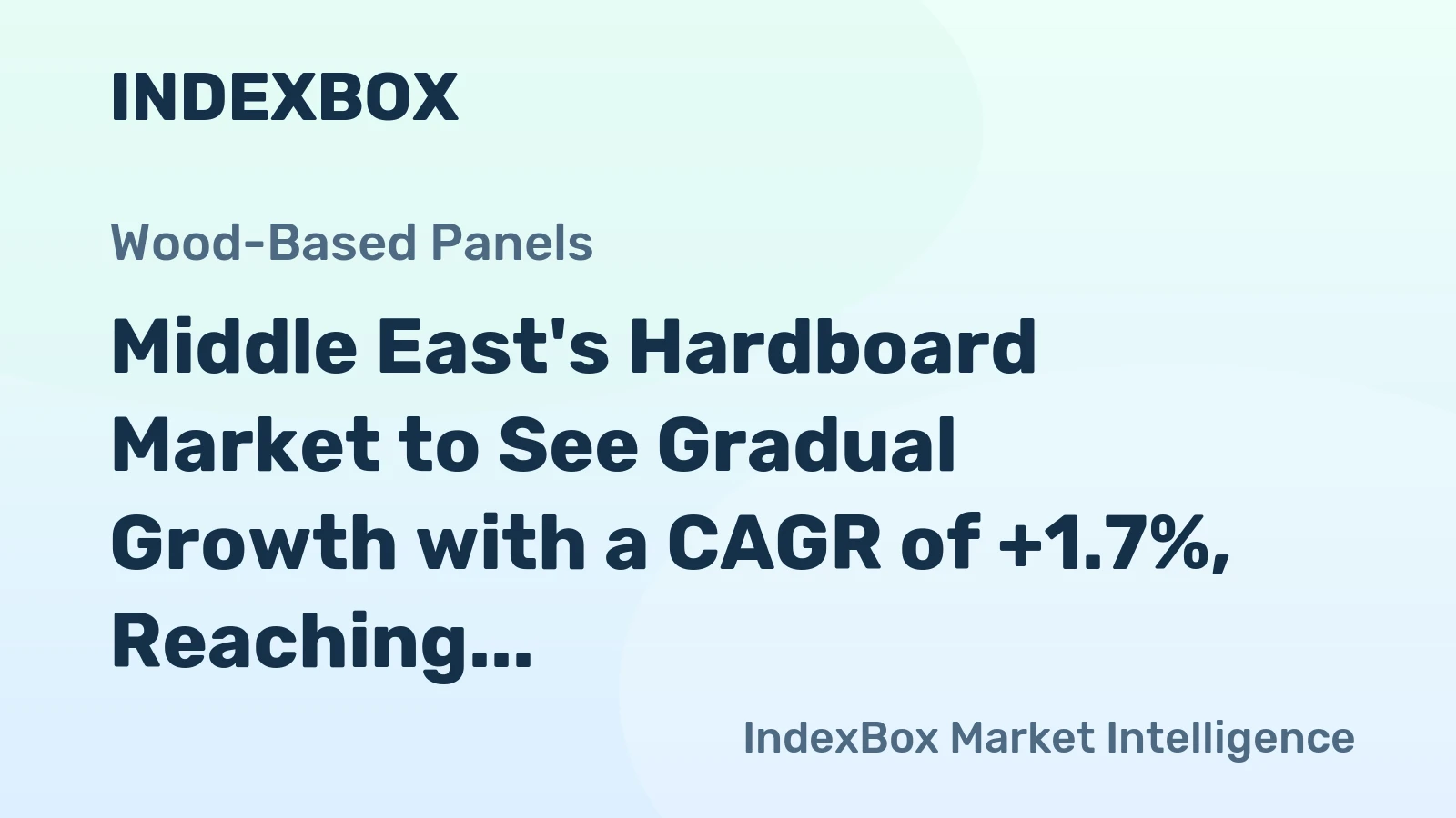 Middle East's Hardboard Market to See Gradual Growth with a CAGR of +1.7%, Reaching $131M by 2035