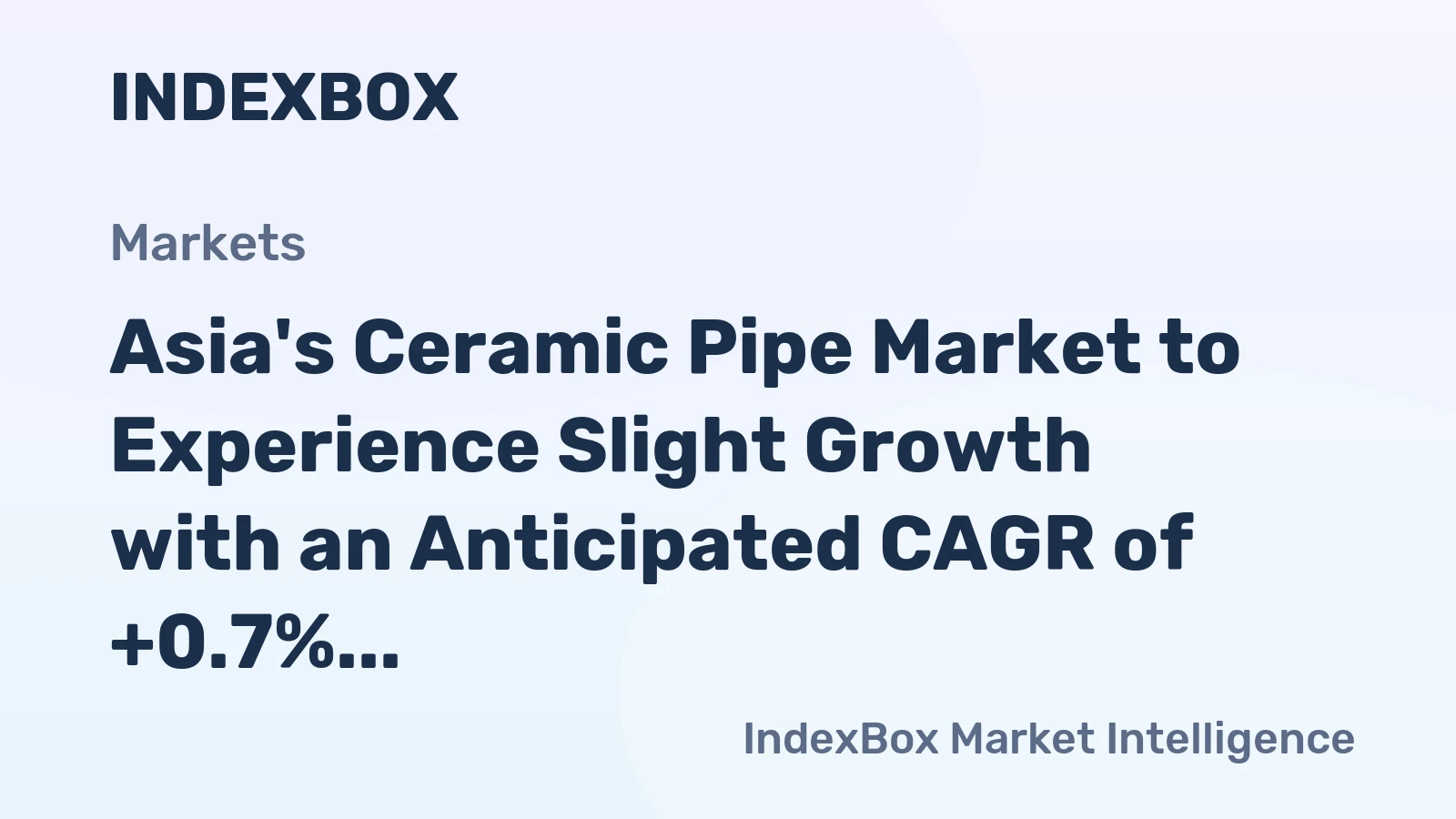 Asia's Ceramic Pipe Market to Experience Slight Growth with an Anticipated CAGR of +0.7% from 2024 to 2035