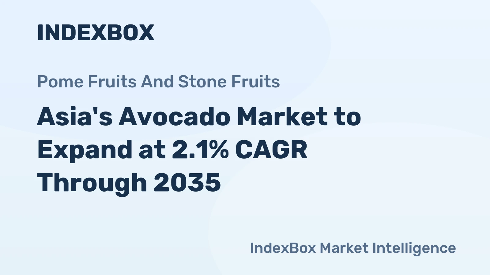 Asia's Avocado Market to Expand at 2.1% CAGR Through 2035