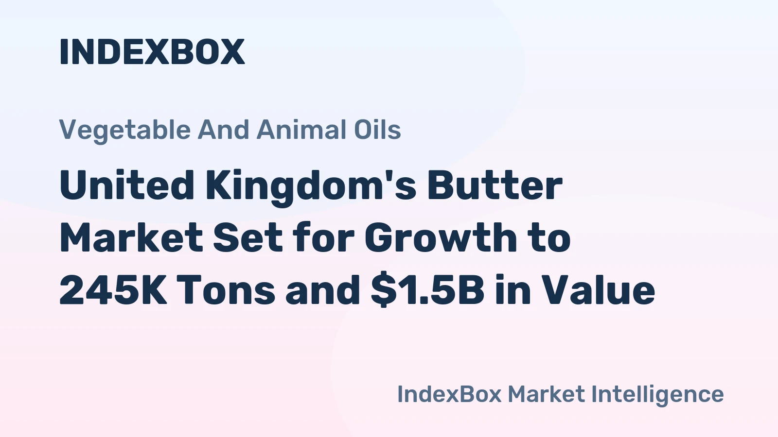 United Kingdom's Butter Market Set for Growth to 245K Tons and $1.5B in Value