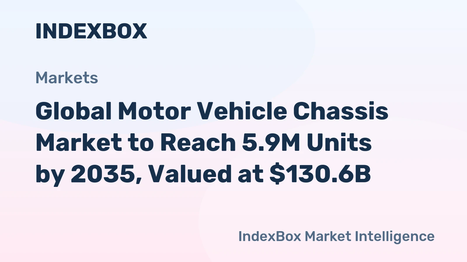 Global Motor Vehicle Chassis Market to Reach 5.9M Units by 2035, Valued at $130.6B