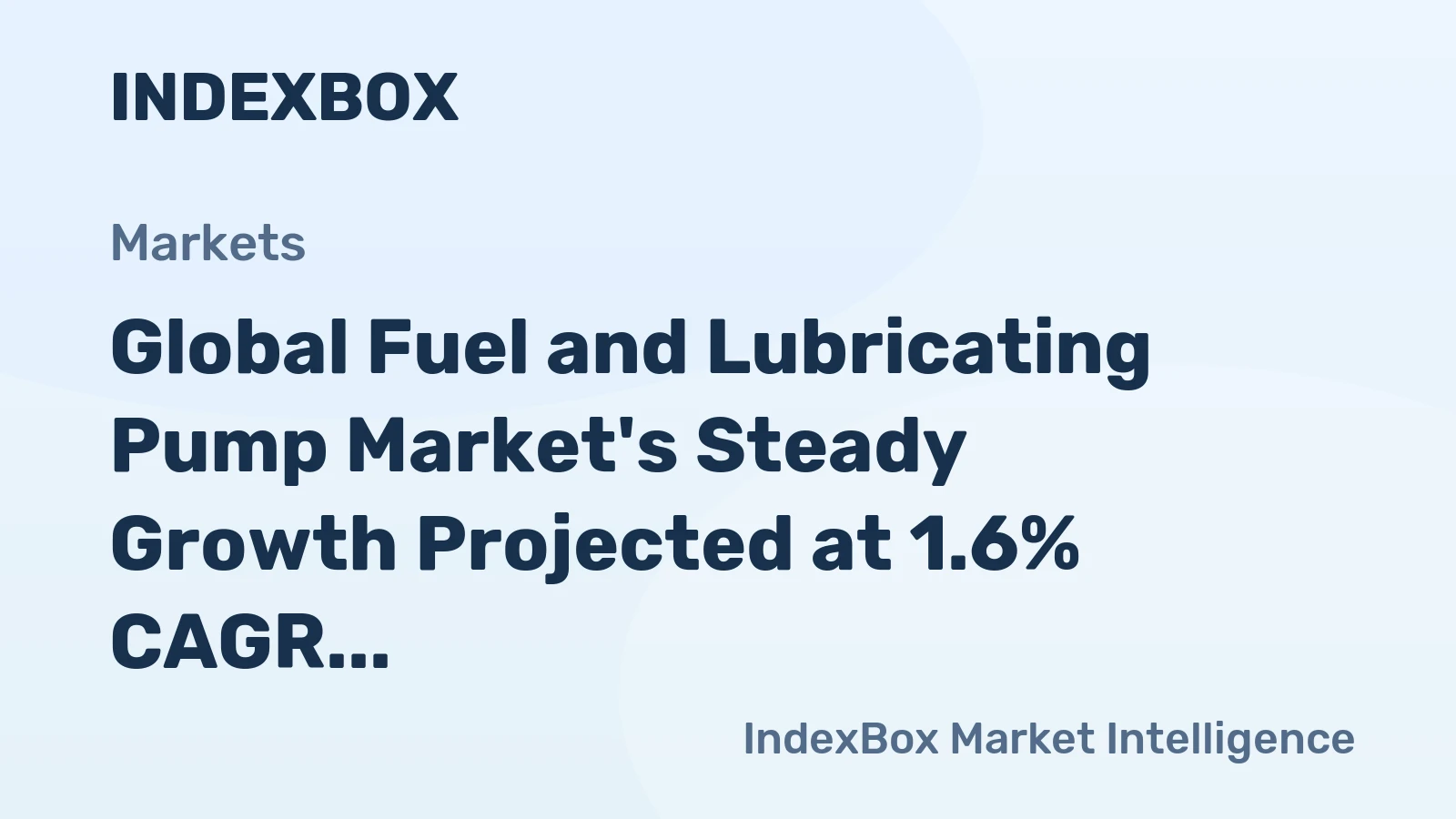 Global Fuel and Lubricating Pump Market's Steady Growth Projected at 1.6% CAGR Through 2035