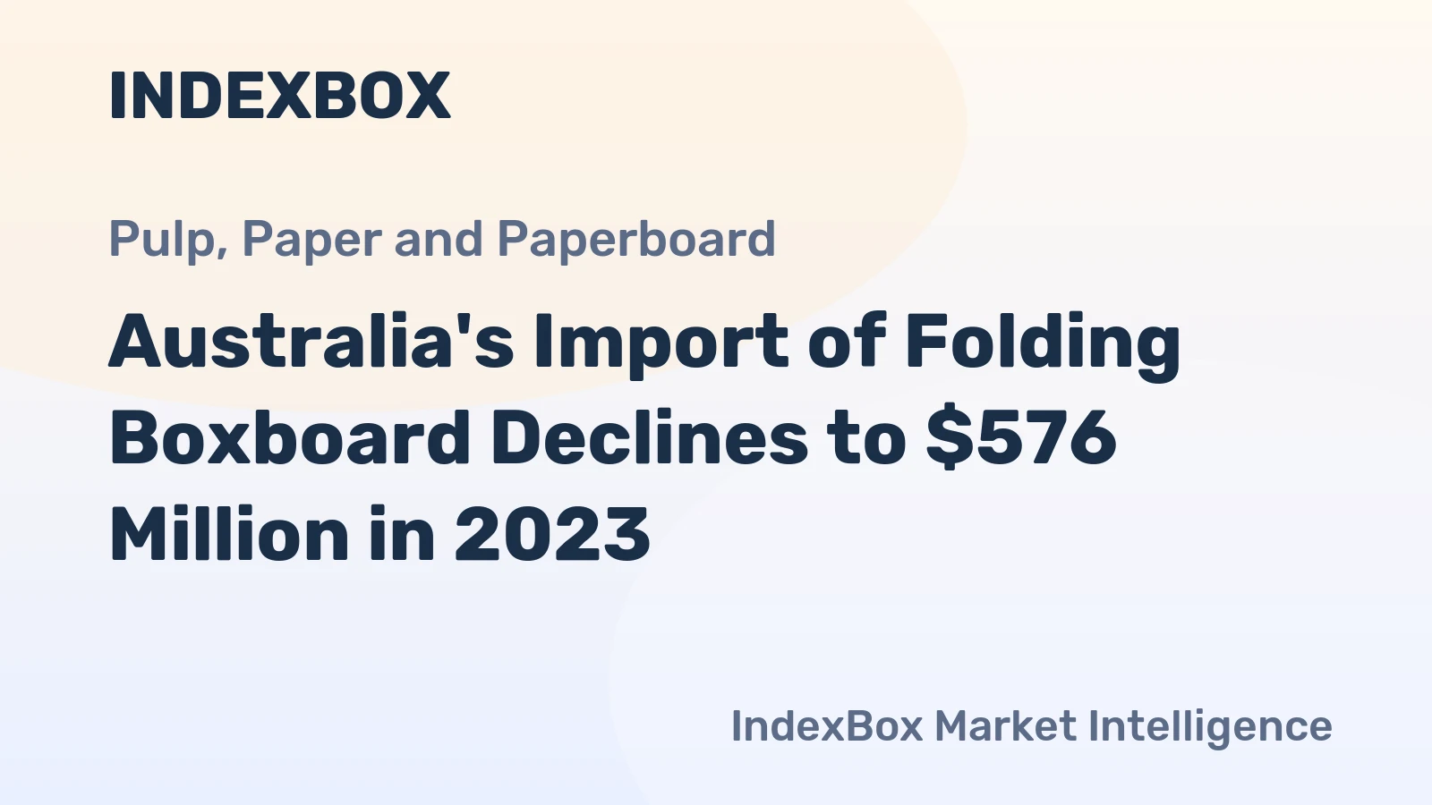 Australia's Import of Folding Boxboard Declines to $576 Million in 2023