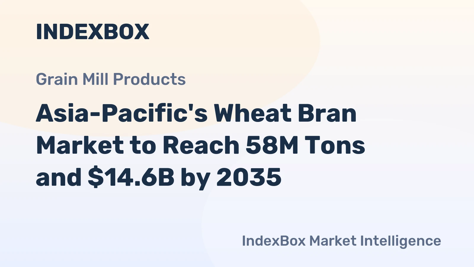 Asia-Pacific's Wheat Bran Market to Reach 58M Tons and $14.6B by 2035