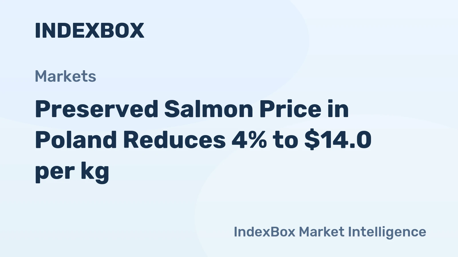 Preserved Salmon Price in Poland Reduces 4% to $14.0 per kg