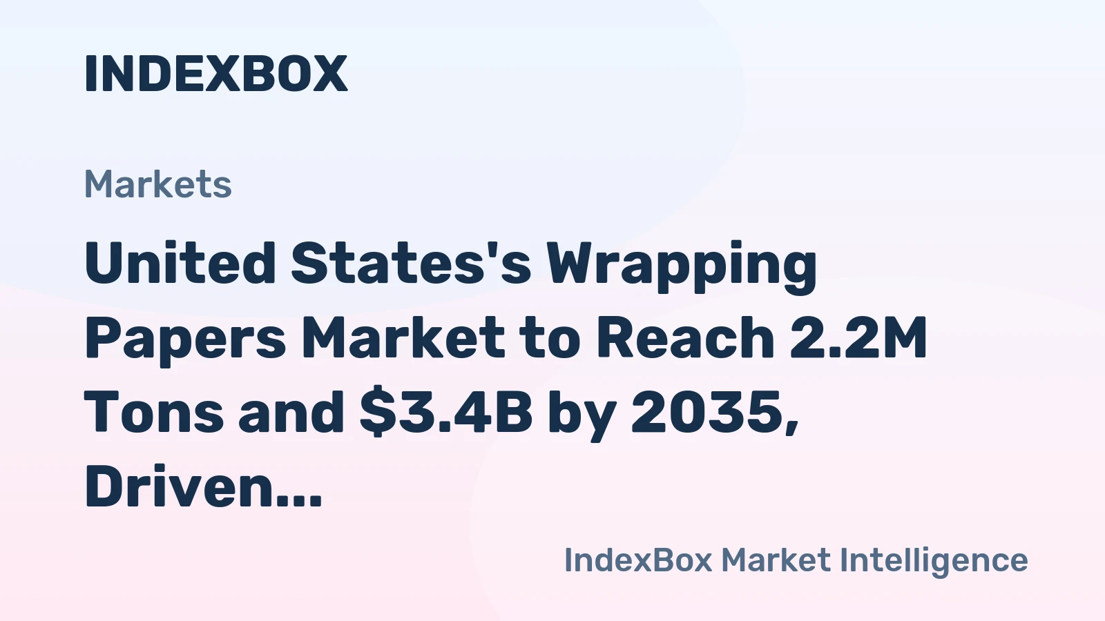 United States's Wrapping Papers Market to Reach 2.2M Tons and $3.4B by 2035, Driven by Rising Demand