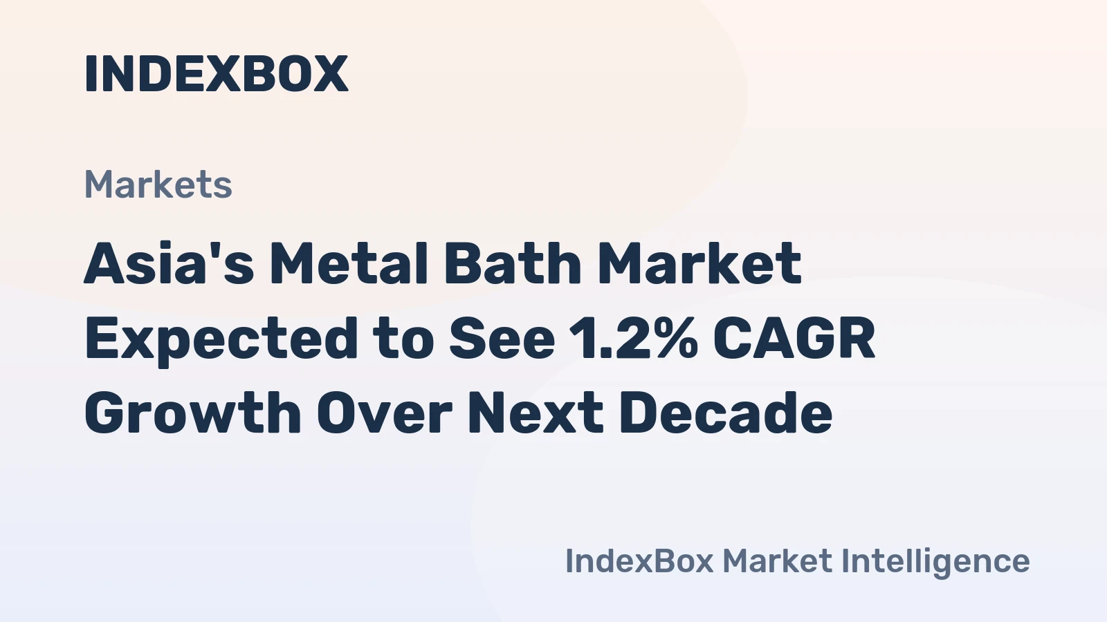 Asia's Metal Bath Market Expected to See 1.2% CAGR Growth Over Next Decade