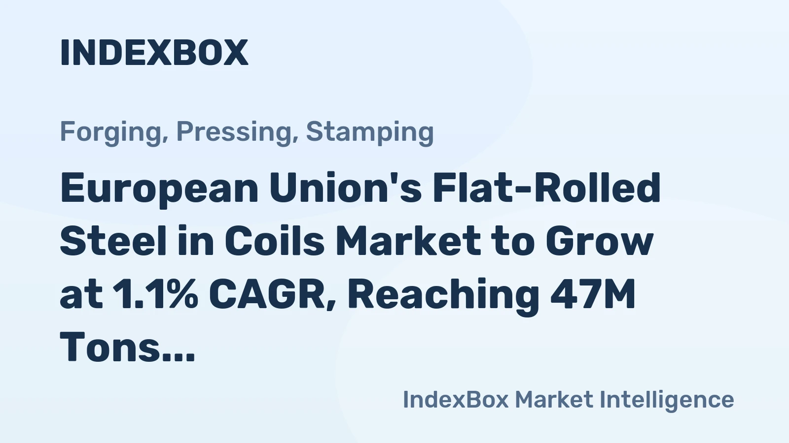 European Union's Flat-Rolled Steel in Coils Market to Grow at 1.1% CAGR, Reaching 47M Tons by 2035