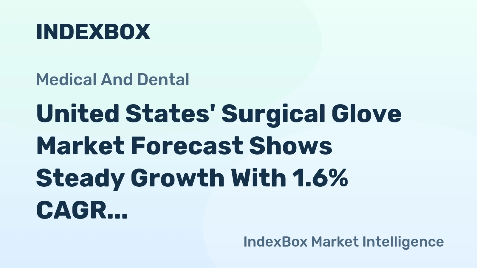 United States' Surgical Glove Market Forecast Shows Steady Growth With 1.6% CAGR