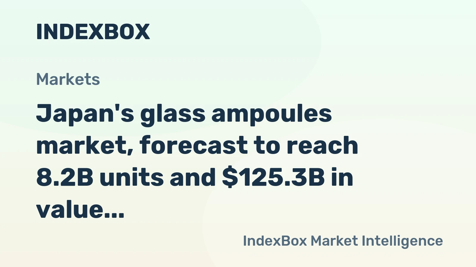 Japan's glass ampoules market, forecast to reach 8.2B units and $125.3B in value by 2035, is set for a slight increase in volume and value.