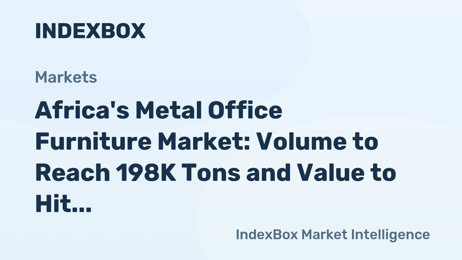 Africa's Metal Office Furniture Market: Volume to Reach 198K Tons and Value to Hit $1.4B by 2035