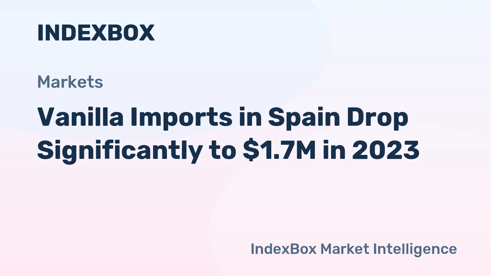 Vanilla Imports in Spain Drop Significantly to $1.7M in 2023