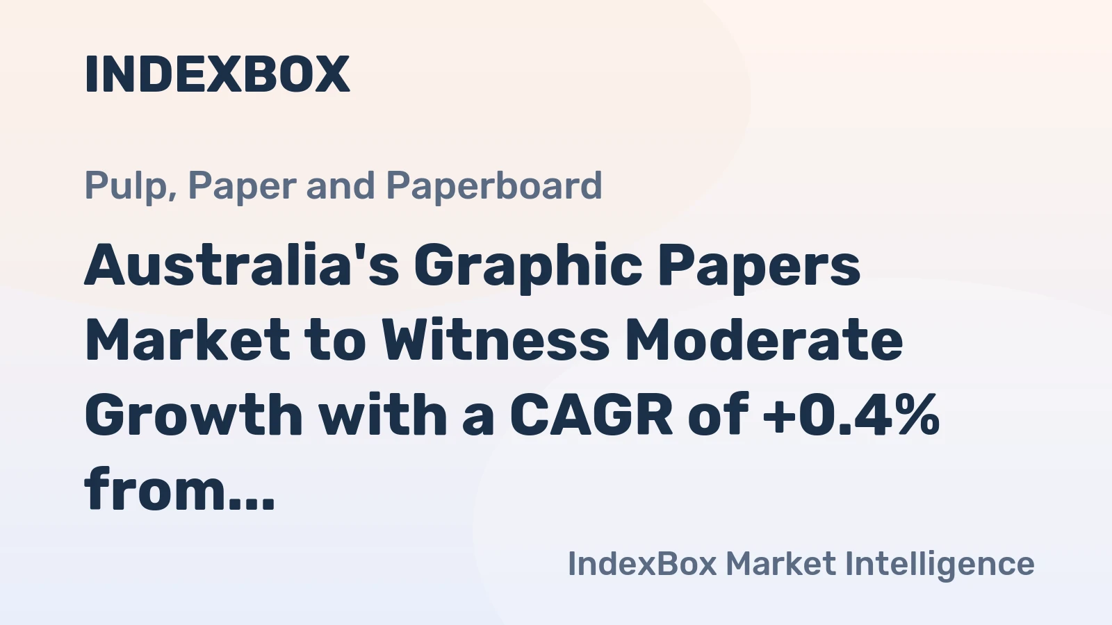 Australia's Graphic Papers Market to Witness Moderate Growth with a CAGR of +0.4% from 2024-2035
