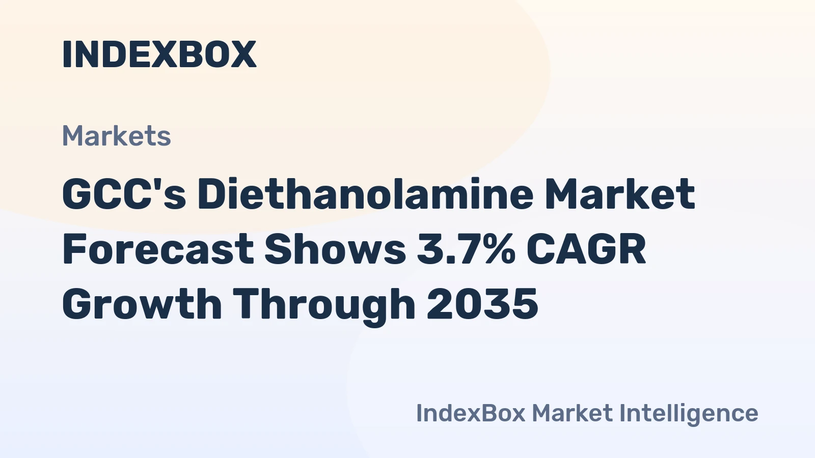 GCC's Diethanolamine Market Forecast Shows 3.7% CAGR Growth Through 2035