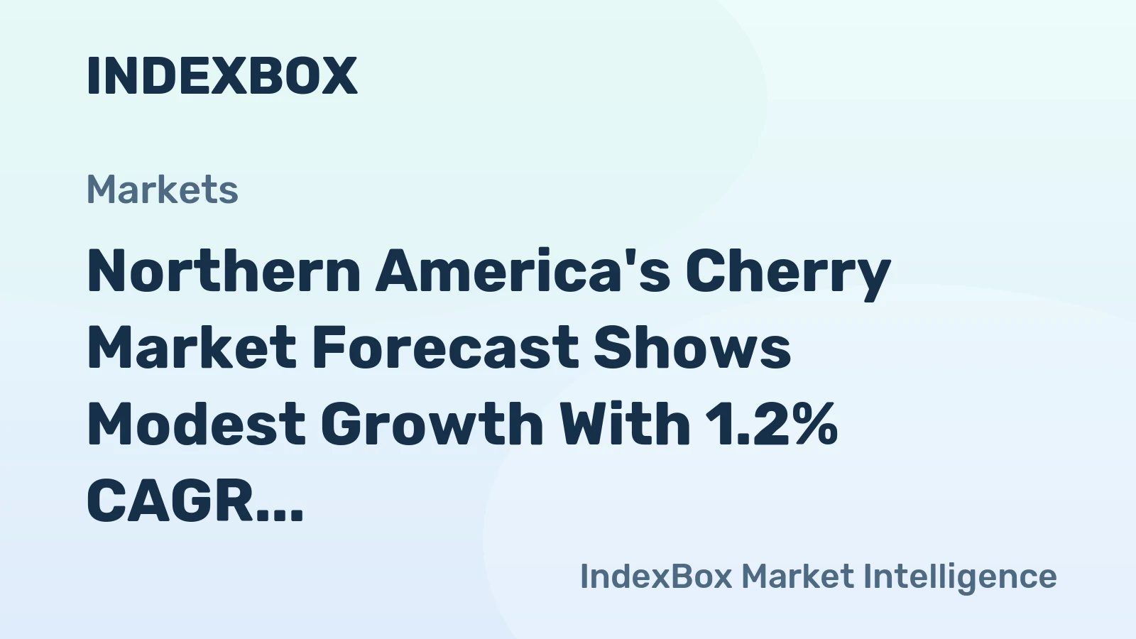 Northern America's Cherry Market Forecast Shows Modest Growth With 1.2% CAGR in Value