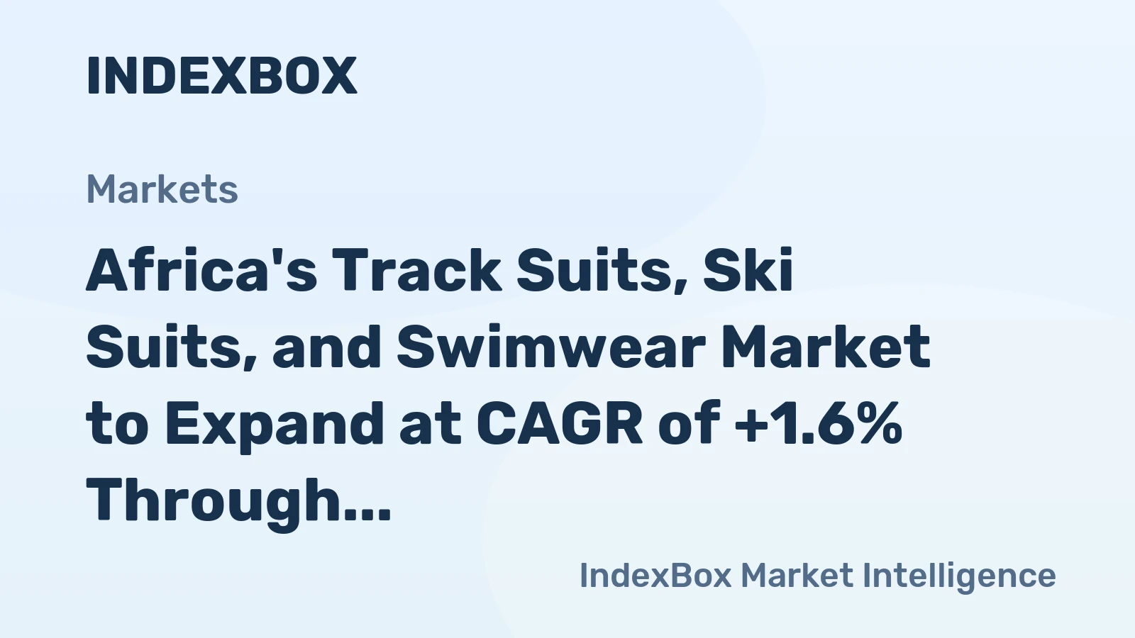 Africa's Track Suits, Ski Suits, and Swimwear Market to Expand at CAGR of +1.6% Through 2035