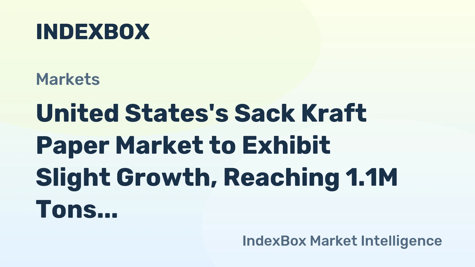 United States's Sack Kraft Paper Market to Exhibit Slight Growth, Reaching 1.1M Tons and $846M by 2035