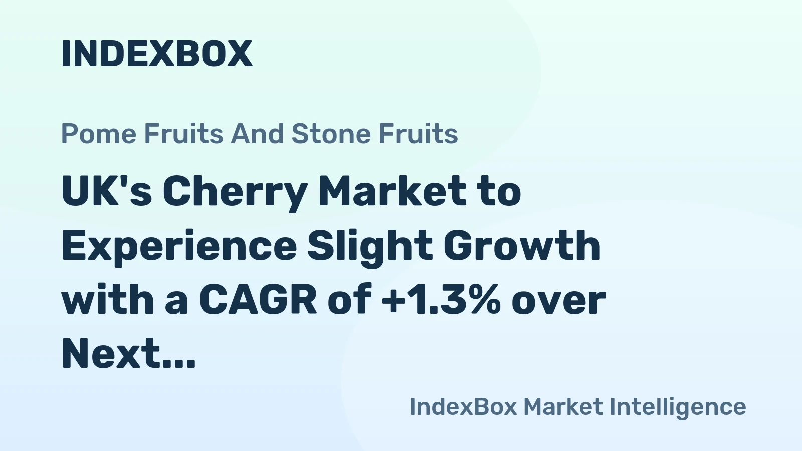 UK's Cherry Market to Experience Slight Growth with a CAGR of +1.3% over Next Decade