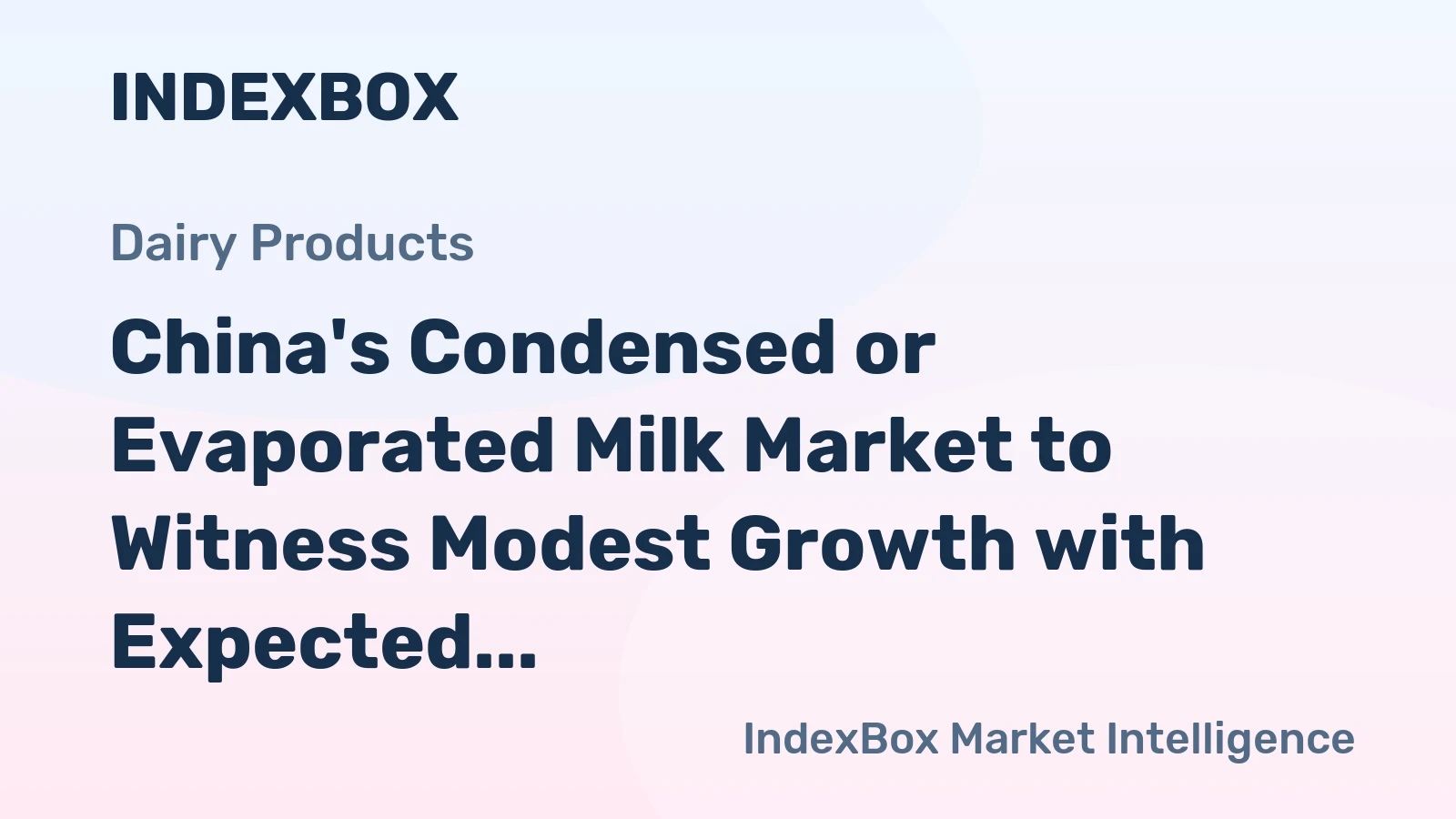 China's Condensed or Evaporated Milk Market to Witness Modest Growth with Expected CAGR of +0.2% from 2024 to 2035
