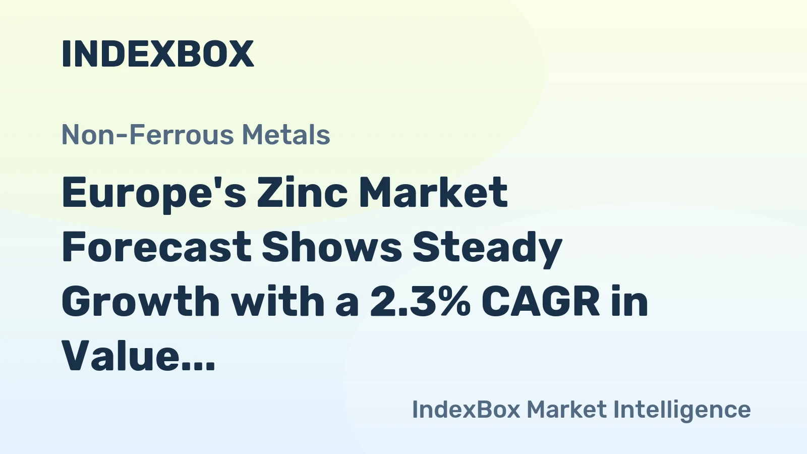 Europe's Zinc Market Forecast Shows Steady Growth with a 2.3% CAGR in Value Through 2035