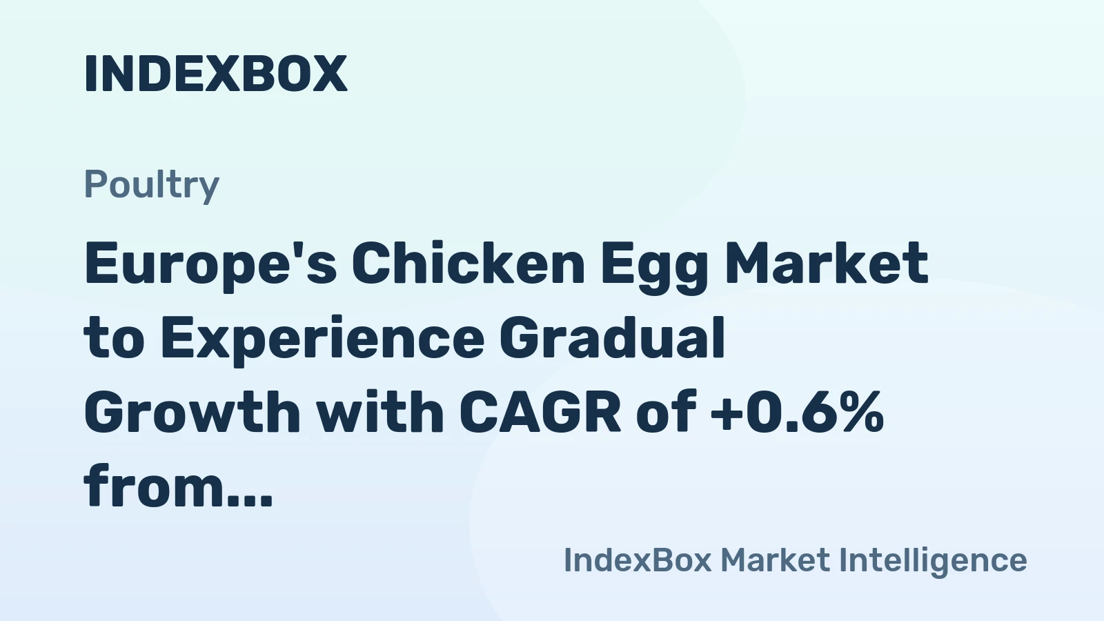Europe's Chicken Egg Market to Experience Gradual Growth with CAGR of +0.6% from 2024-2035