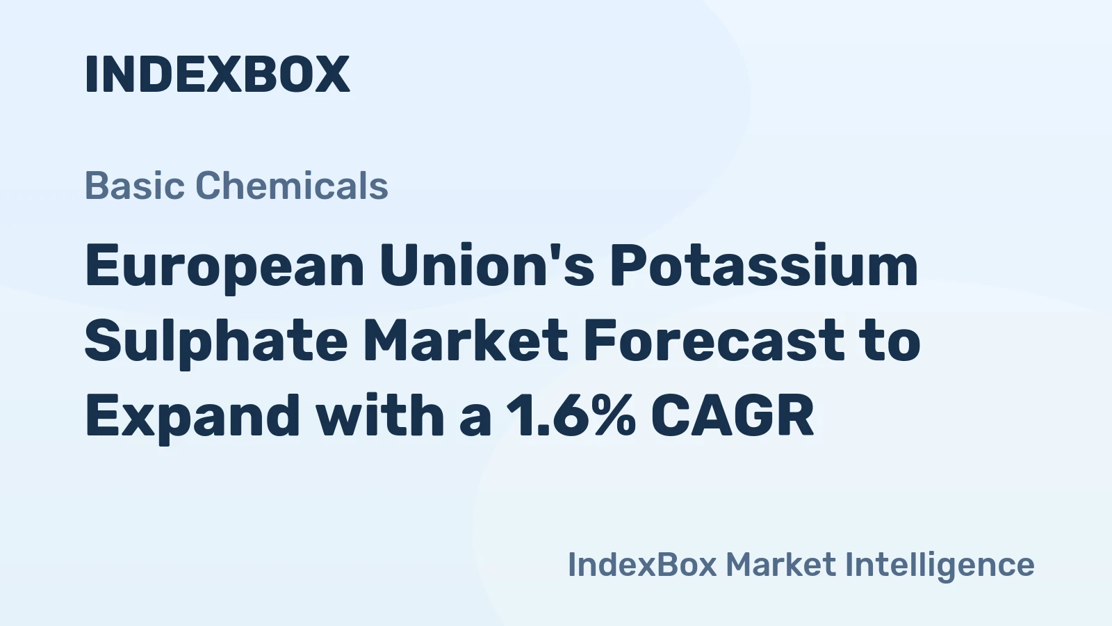 European Union's Potassium Sulphate Market Forecast to Expand with a 1.6% CAGR
