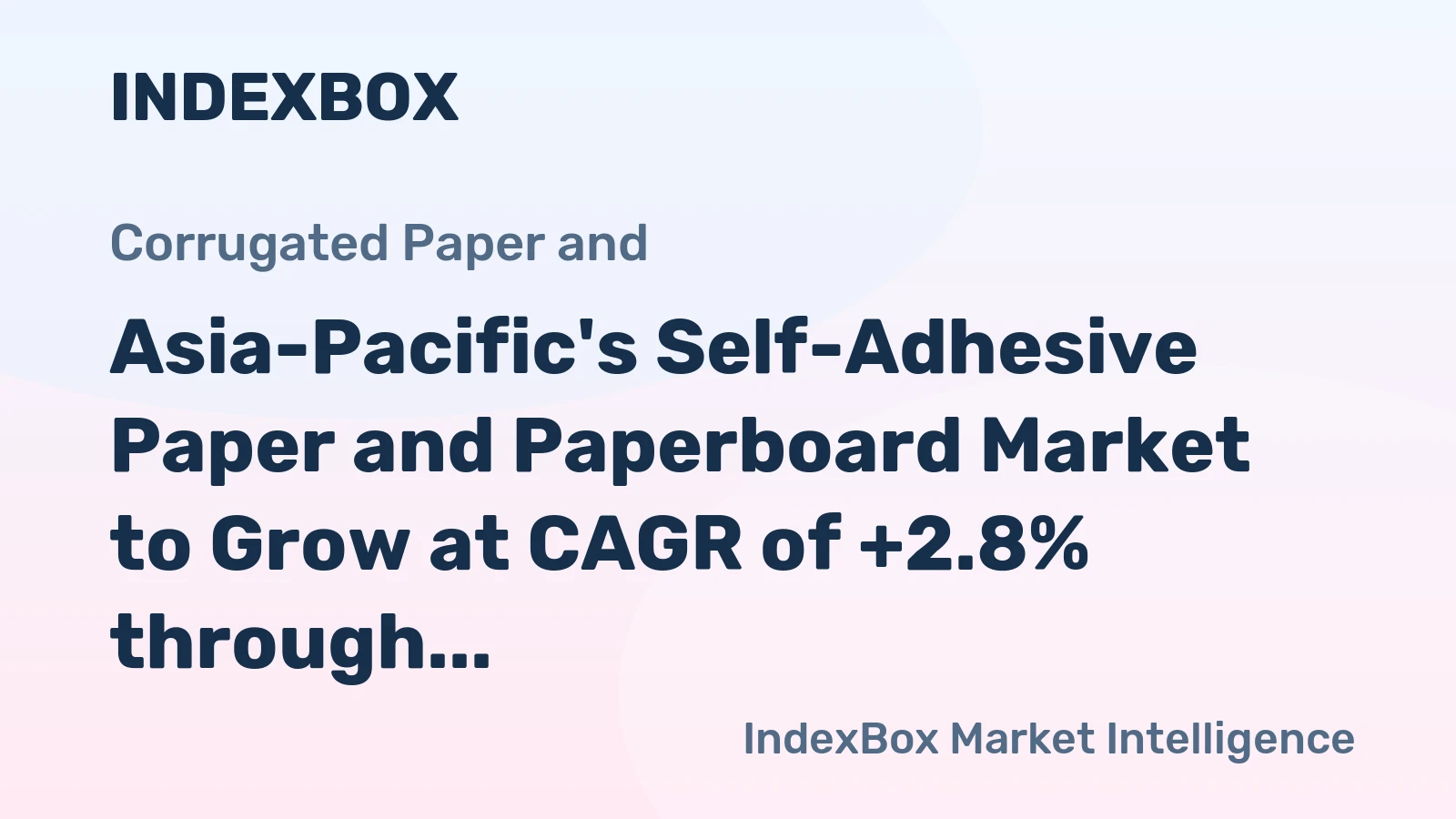Asia-Pacific's Self-Adhesive Paper and Paperboard Market to Grow at CAGR of +2.8% through 2035