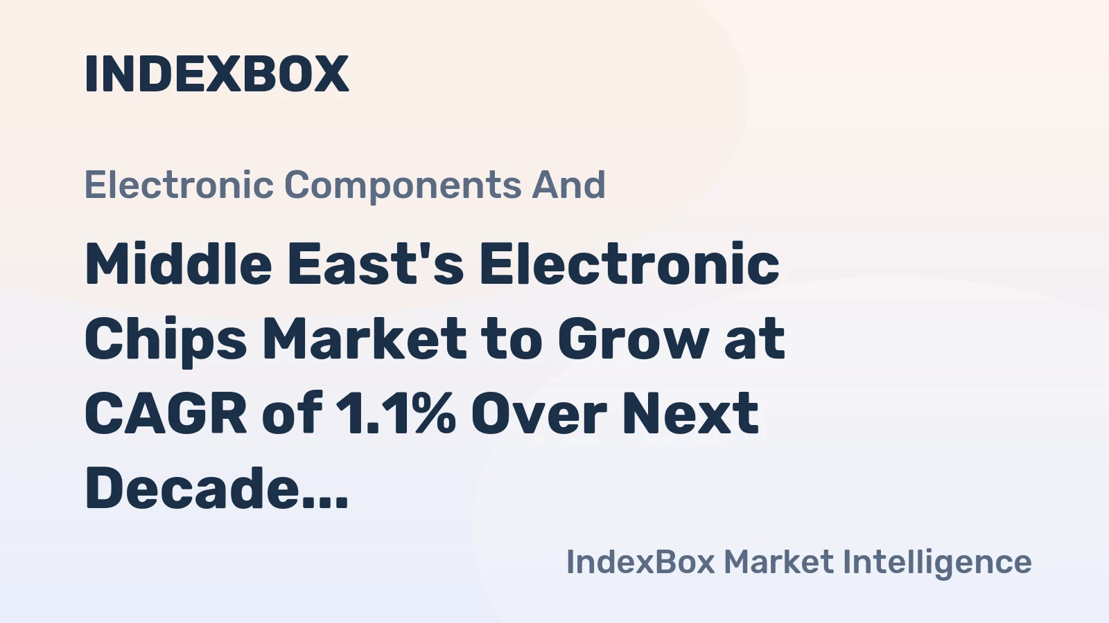 Middle East's Electronic Chips Market to Grow at CAGR of 1.1% Over Next Decade