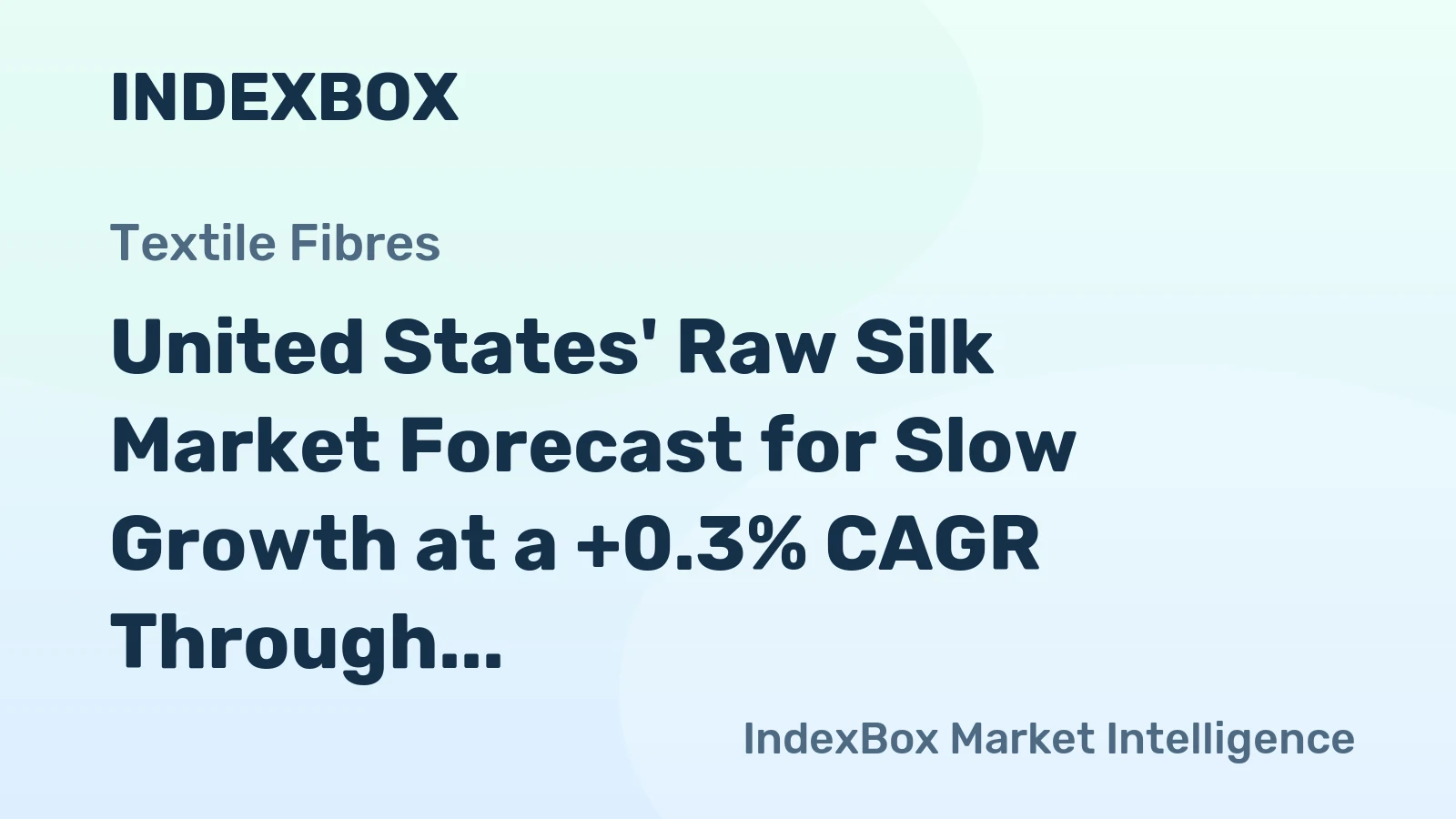 United States' Raw Silk Market Forecast for Slow Growth at a +0.3% CAGR Through 2035