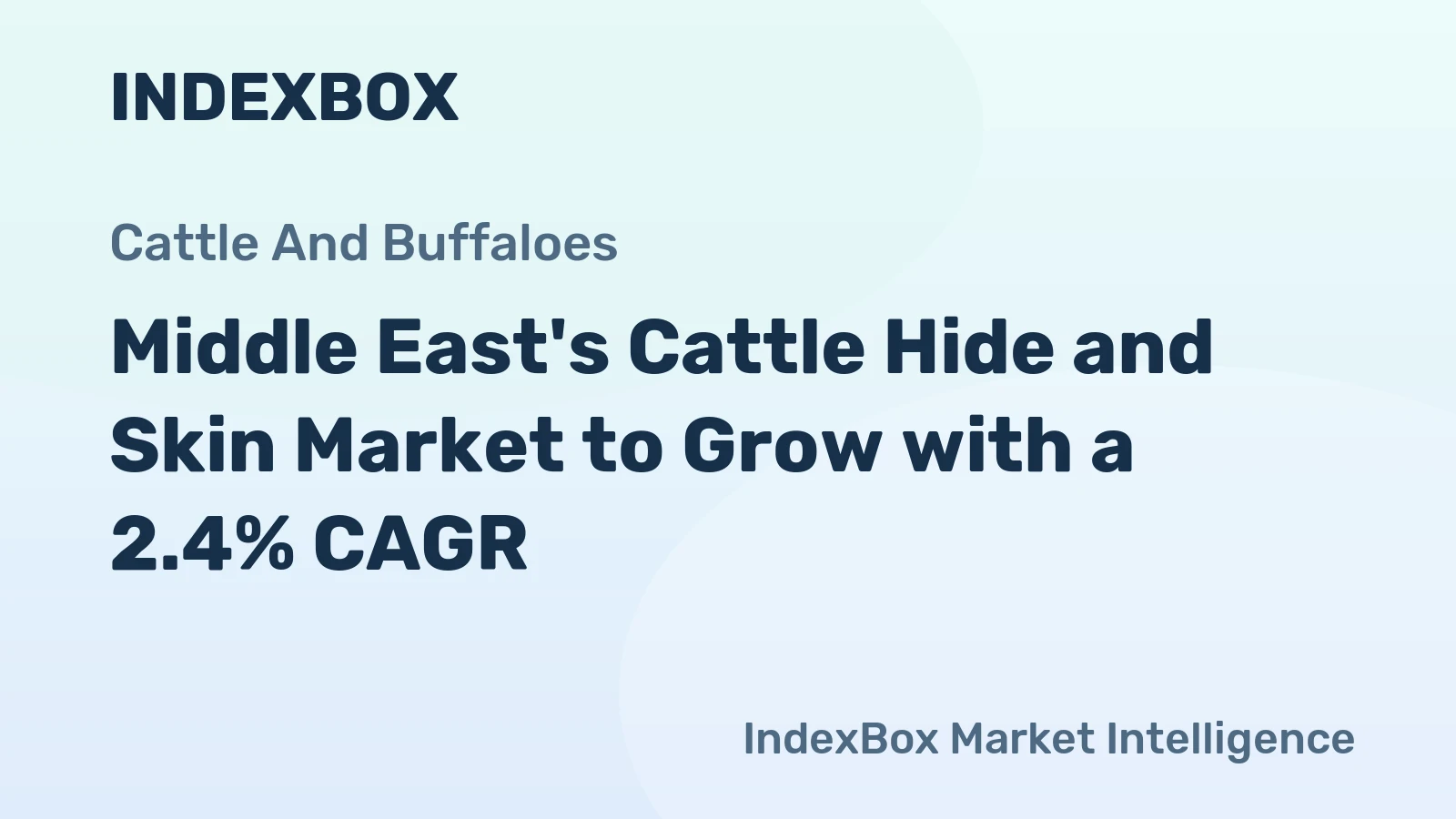 Middle East's Cattle Hide and Skin Market to Grow with a 2.4% CAGR