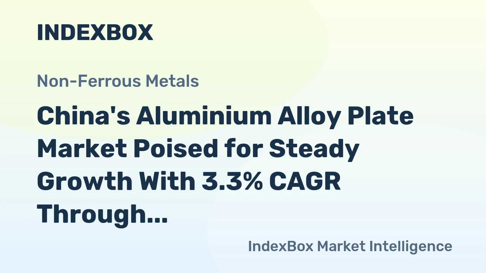 China's Aluminium Alloy Plate Market Poised for Steady Growth With 3.3% CAGR Through 2035