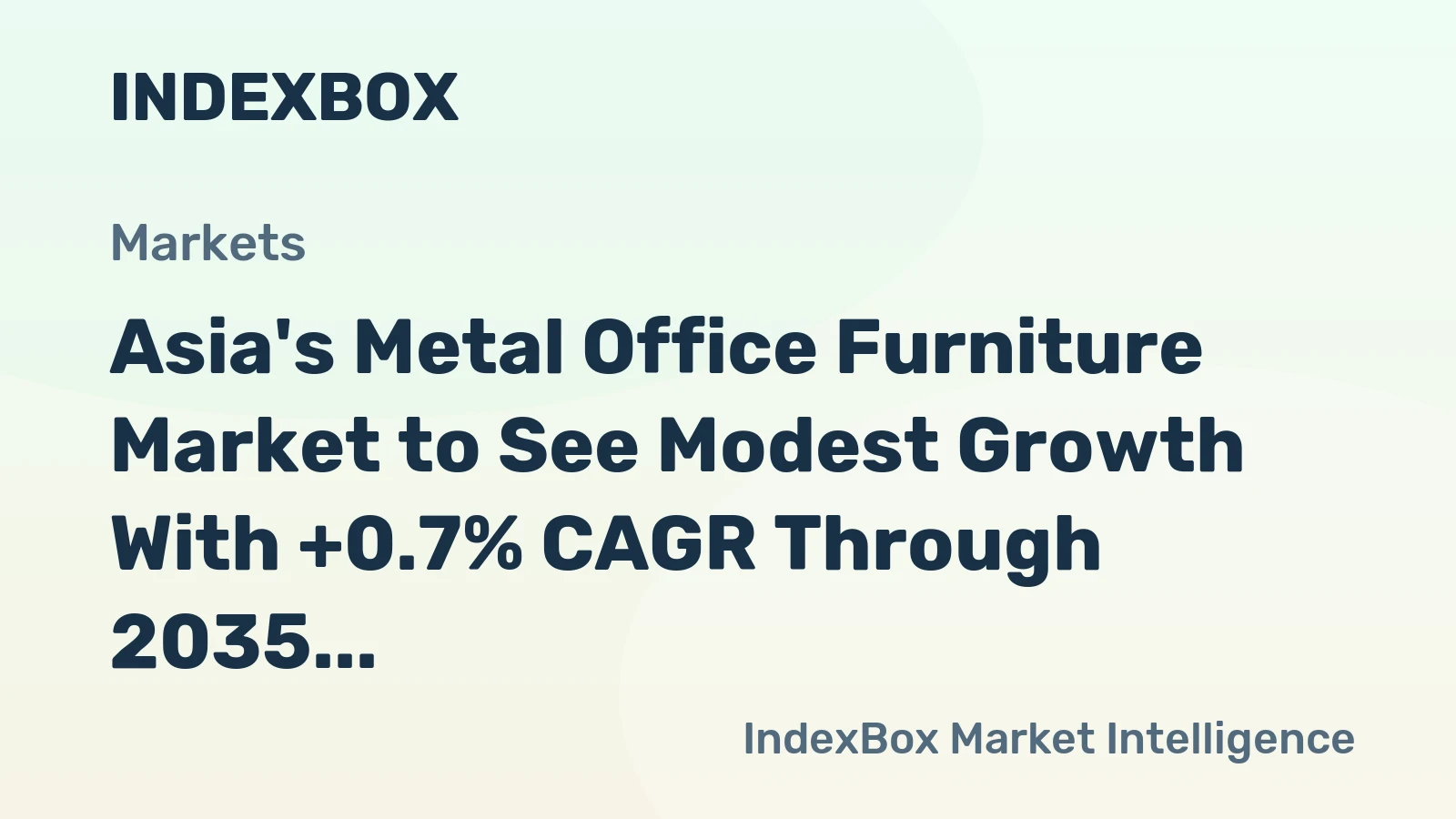 Asia's Metal Office Furniture Market to See Modest Growth With +0.7% CAGR Through 2035